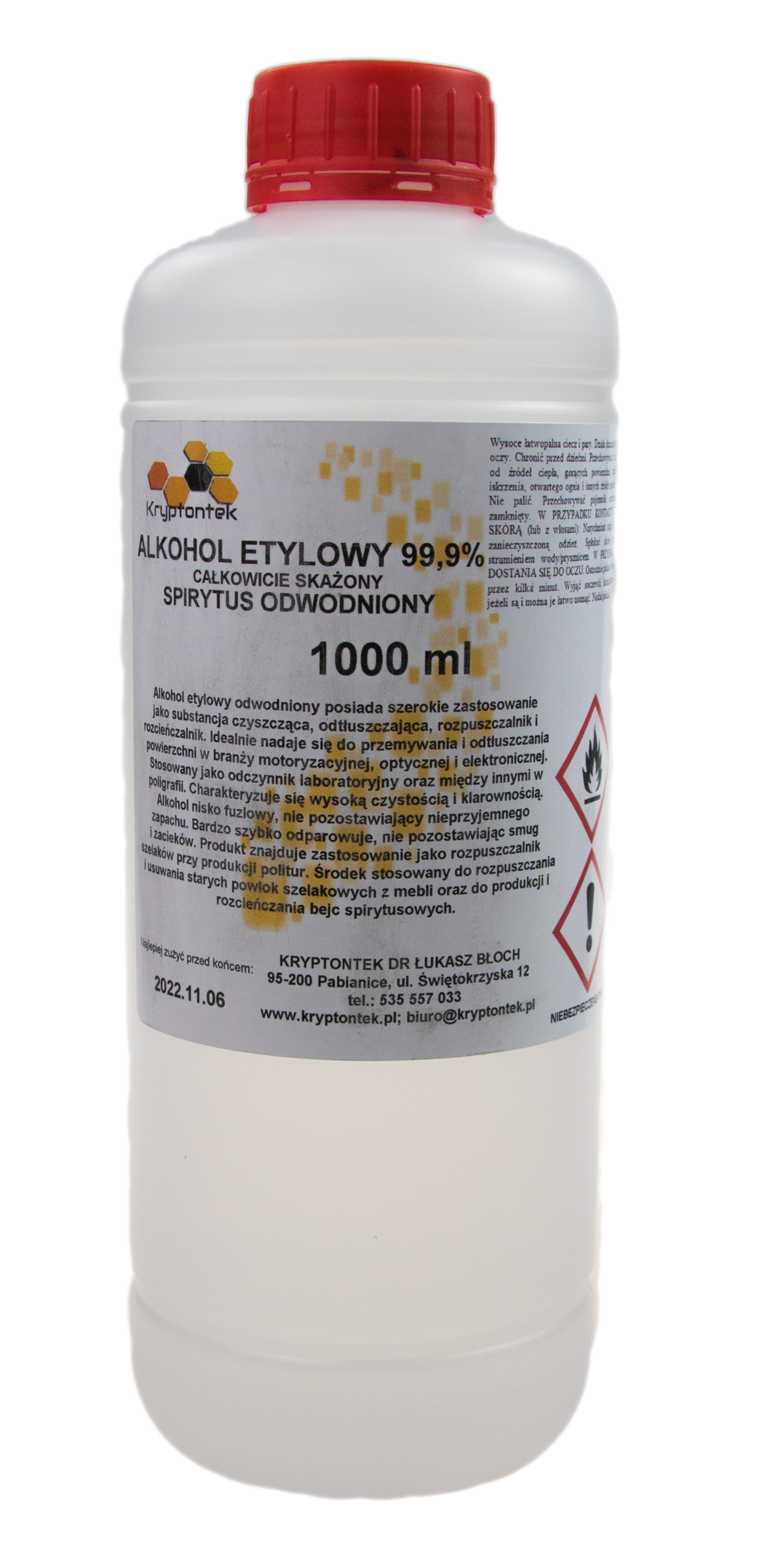 Ethyl alcohol 99.9% completely denatured 1000ml